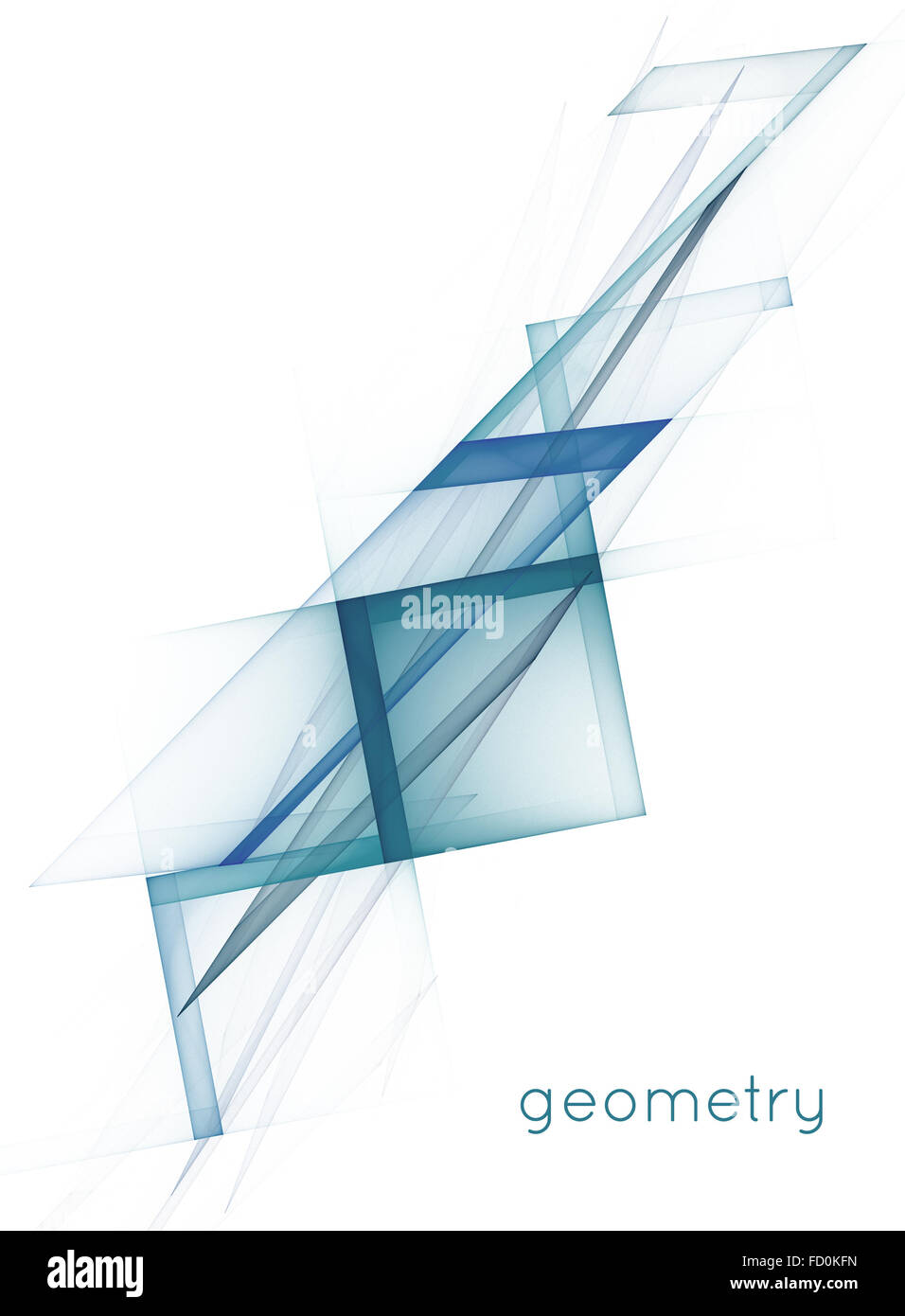 Geometric abstraction. Abstract simple geometrical shape on white ...