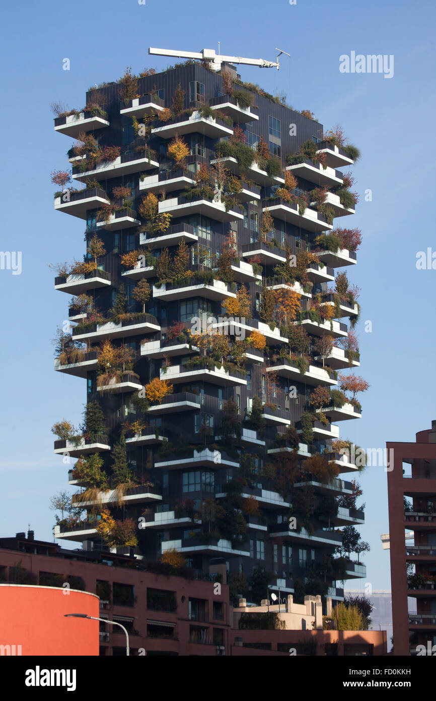 Bosco verticale building in milan hi-res stock photography and images ...