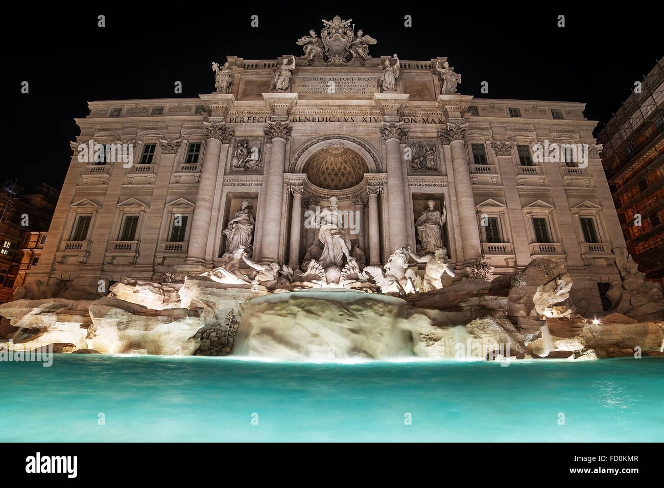 Rome, Italy: The Trevi Fountain at night Stock Photo - Alamy
