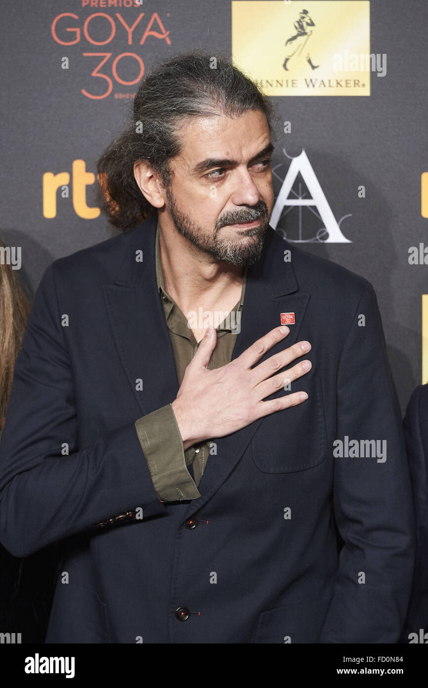 Madrid, Spain. 26th Jan, 2016. Fernando Leon de Aranoa 30th Goya Awards ...