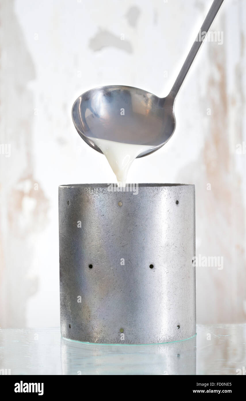 Traditional cheese making Stock Photo - Alamy