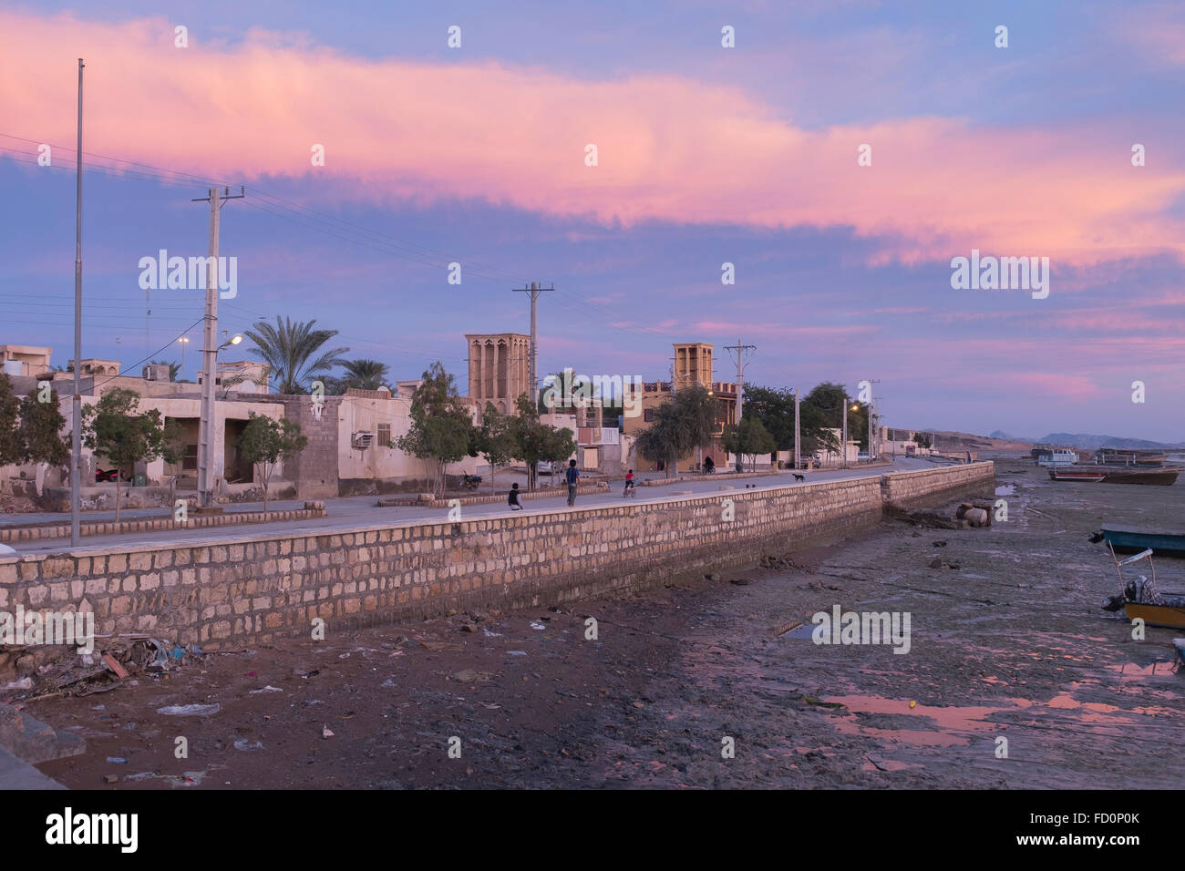Sunset, Laft, Qeshm, Hormozgan, Iran Stock Photo - Alamy
