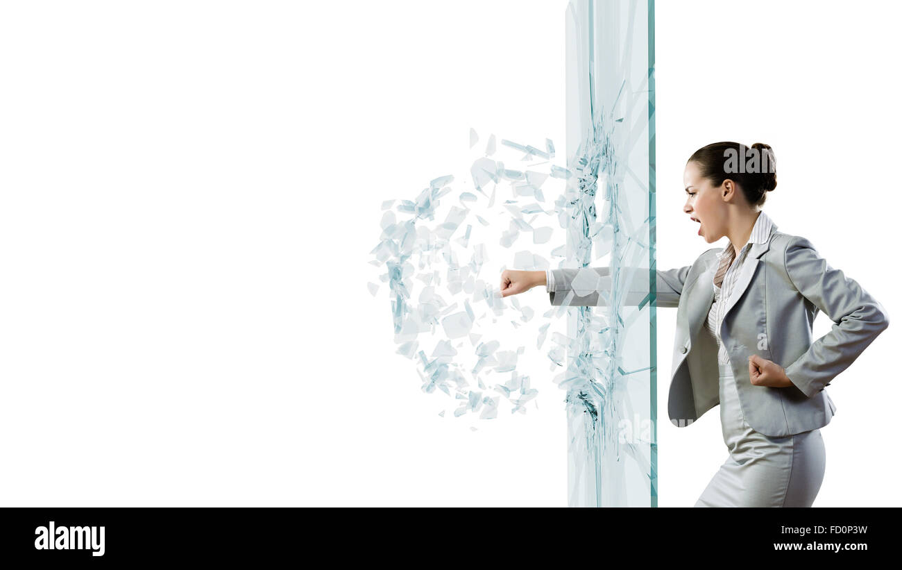 Hand punch window Cut Out Stock Images & Pictures - Alamy