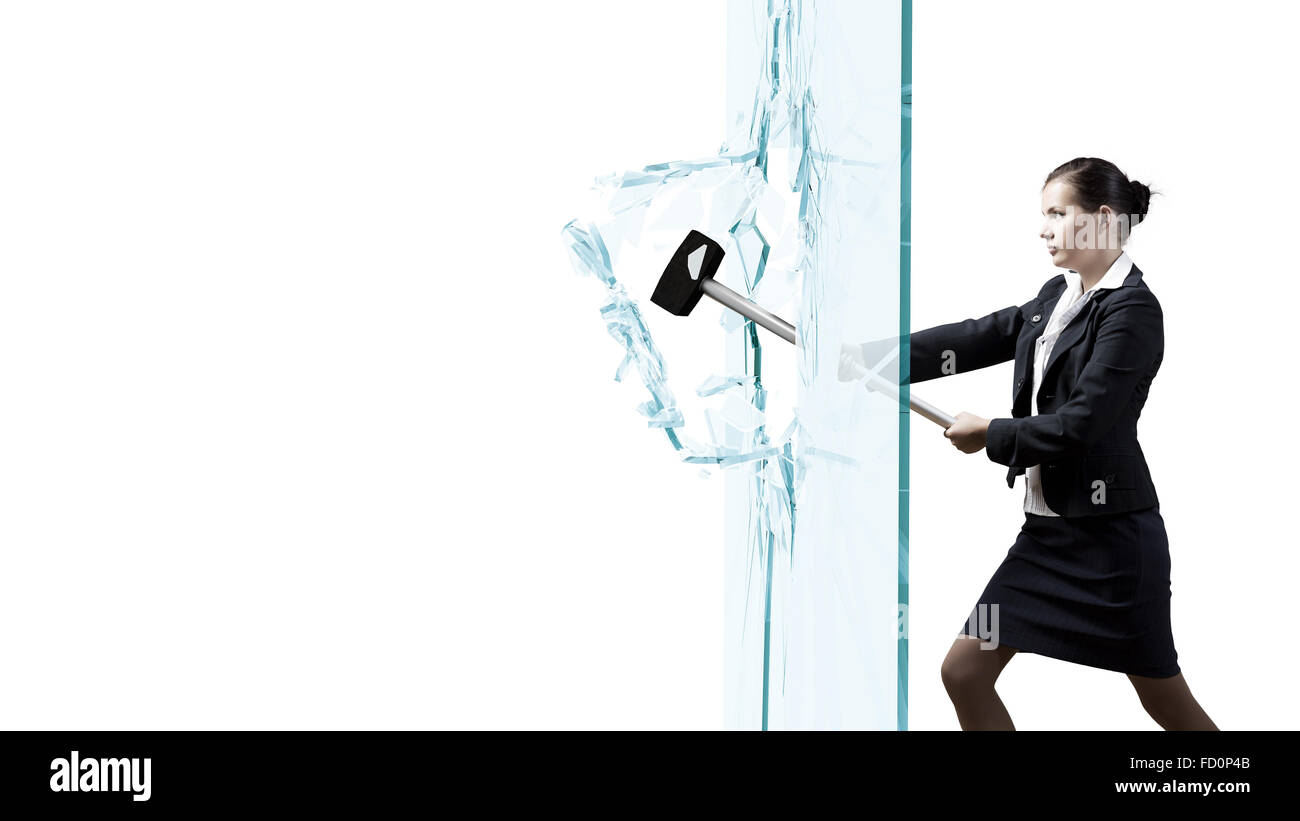 Breaking glass hammer Cut Out Stock Images & Pictures - Alamy