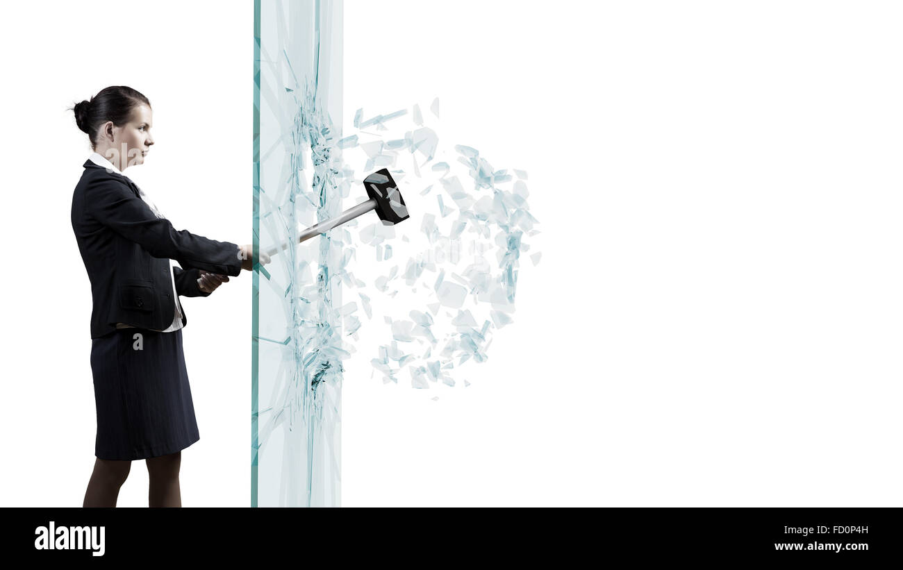 Breaking glass hammer Cut Out Stock Images & Pictures - Alamy