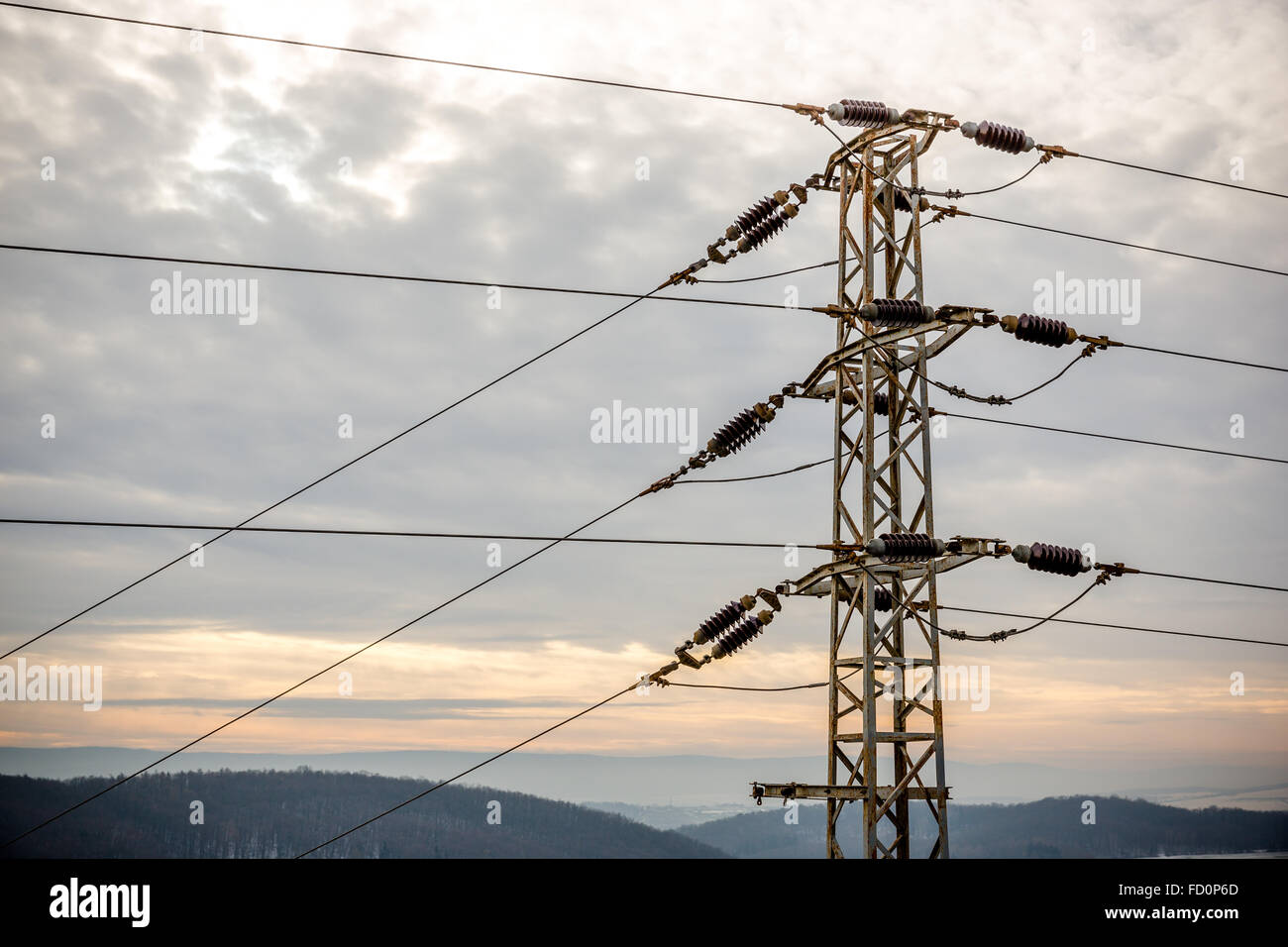 Electric wire, powerline, energy, electricity, flow Stock Photo - Alamy