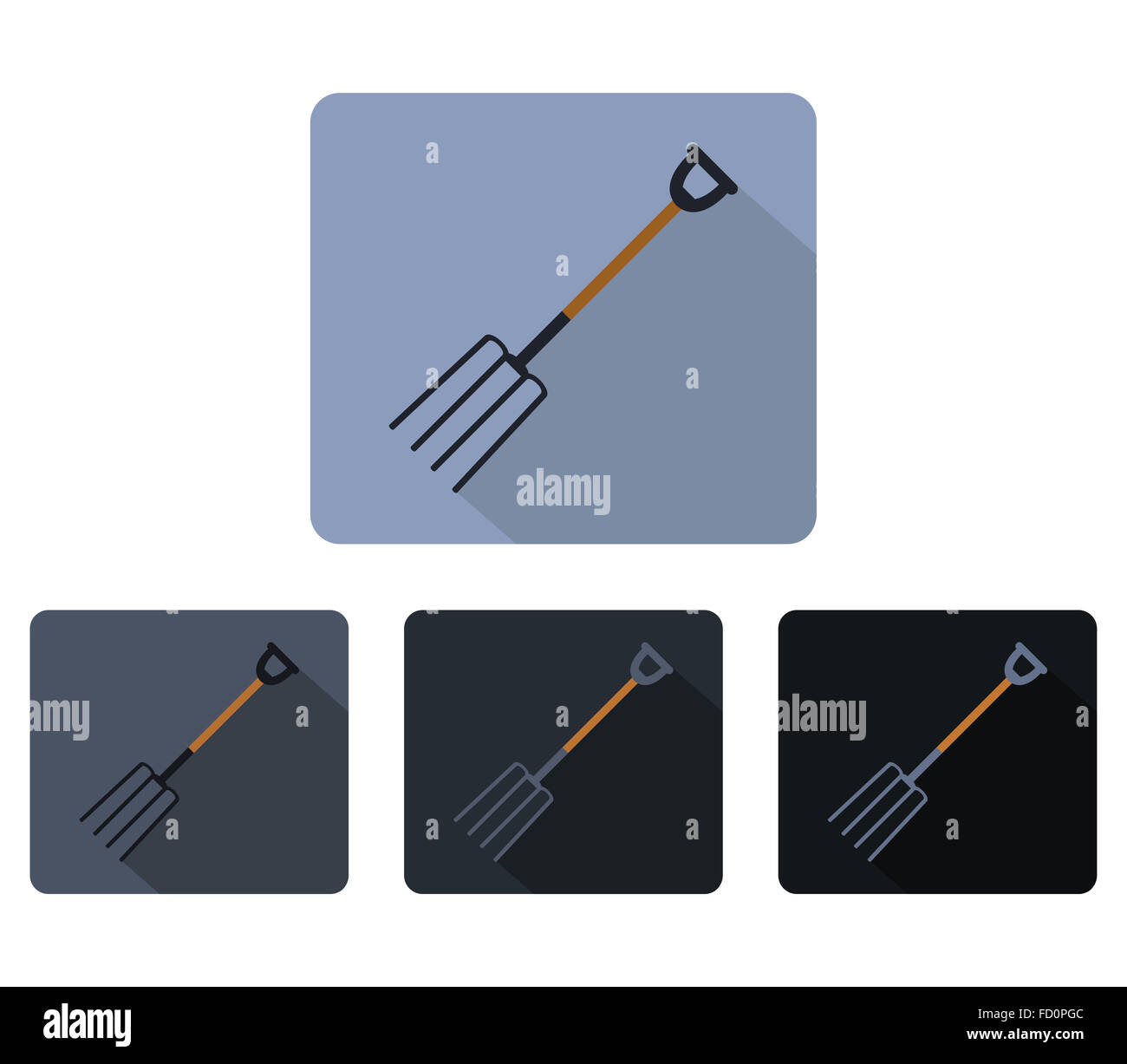 icon pitchfork in flat design Stock Photo - Alamy