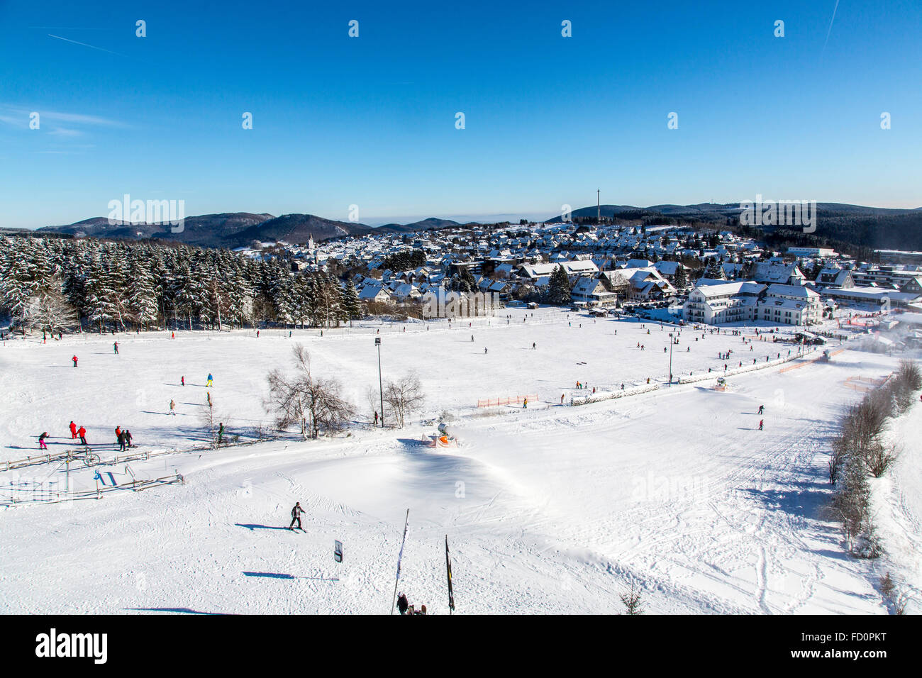 Winterberg, winter sport town in the Sauerland area, North Rhine ...