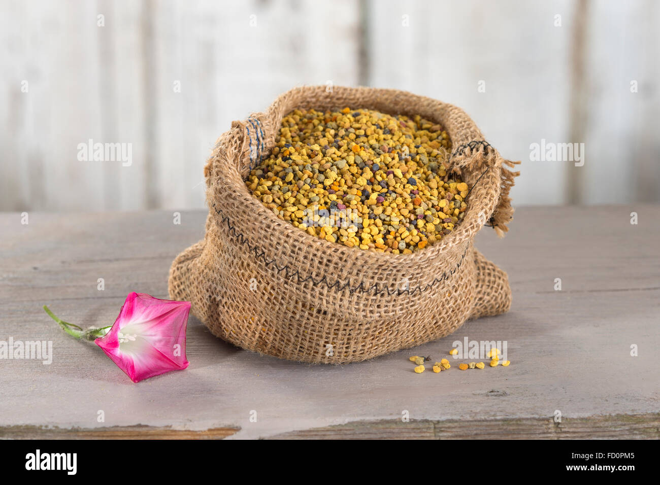 Bee pollen in a bag Stock Photo - Alamy