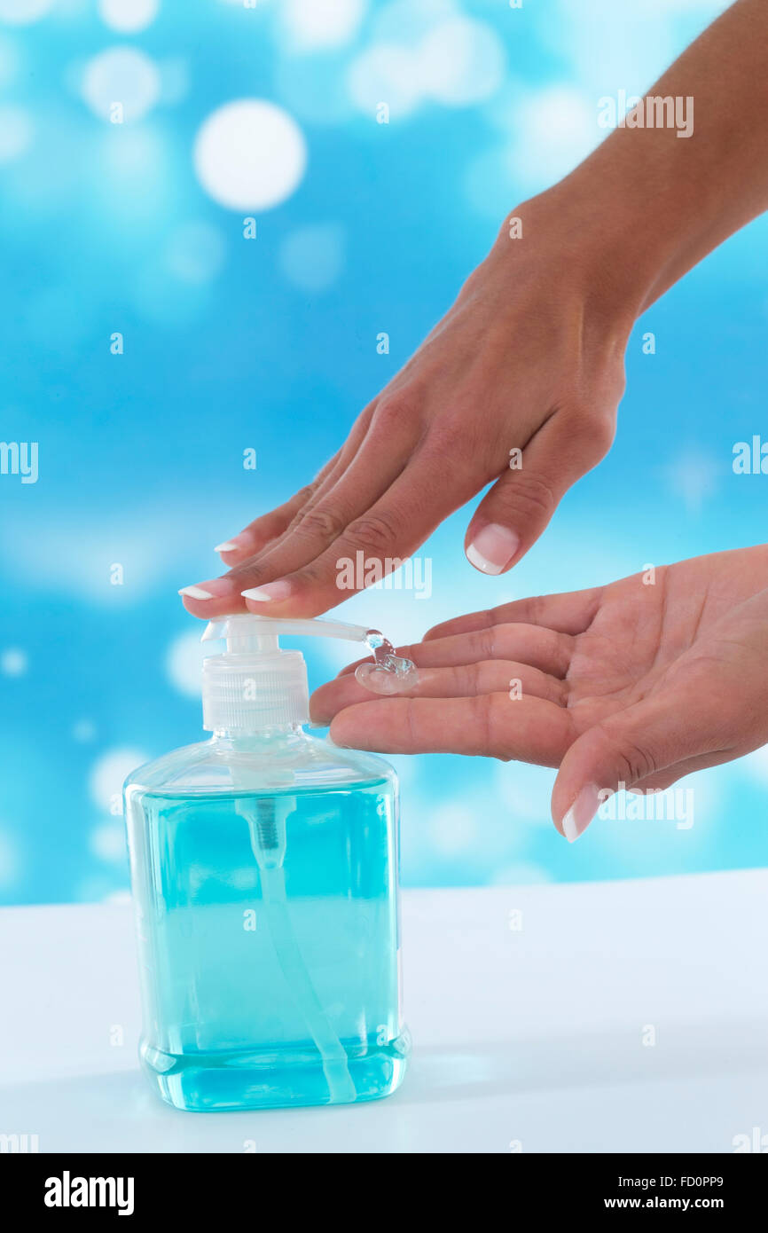 Woman clean hand anti hi-res stock photography and images - Alamy