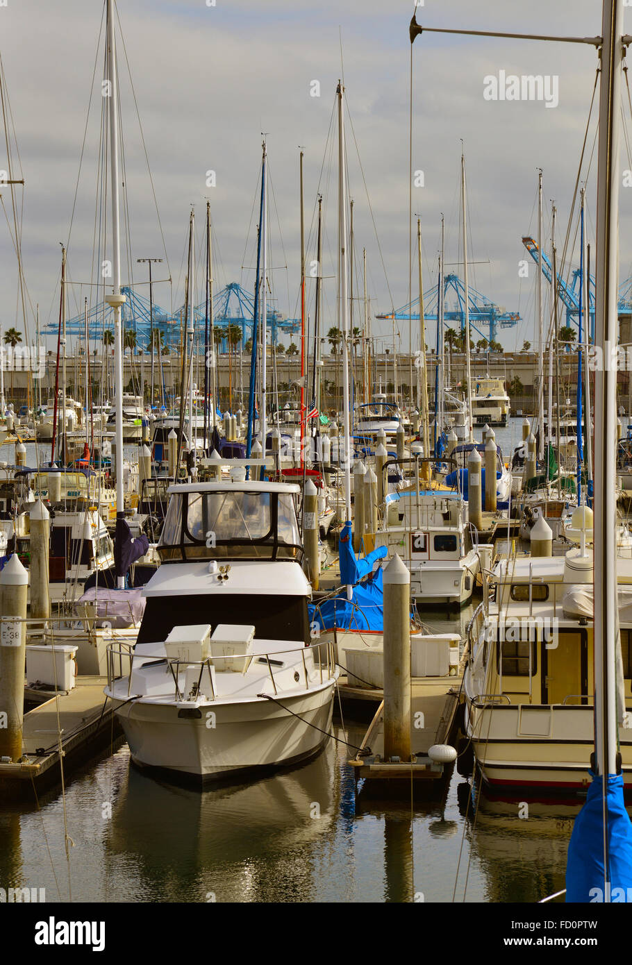 Sailboats in harbor Stock Photo - Alamy