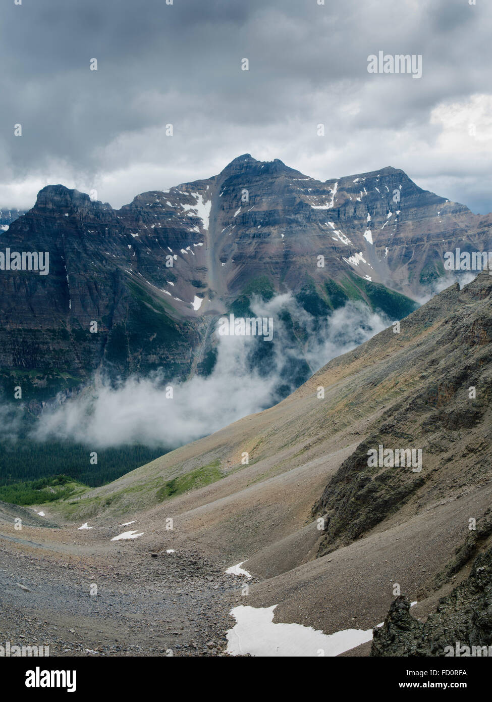 The view from on top of Sentinel Pass, looking north; Banff National ...