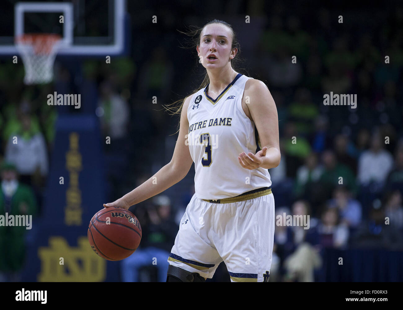 South Bend, Indiana, USA. 24th Jan, 2016. Notre Dame guard Marina ...