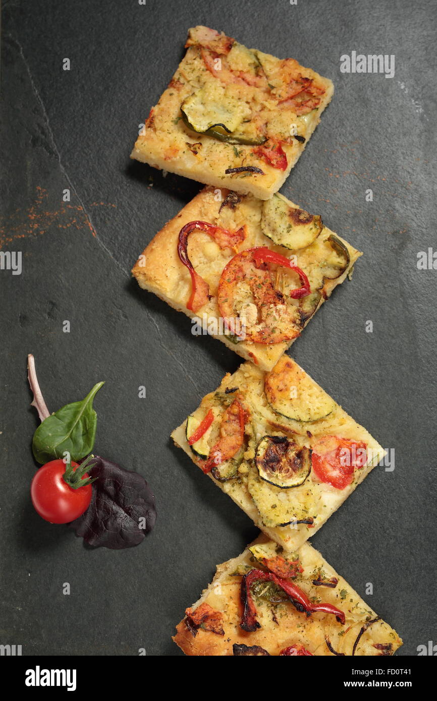 Spanish vegetables coca Stock Photo - Alamy