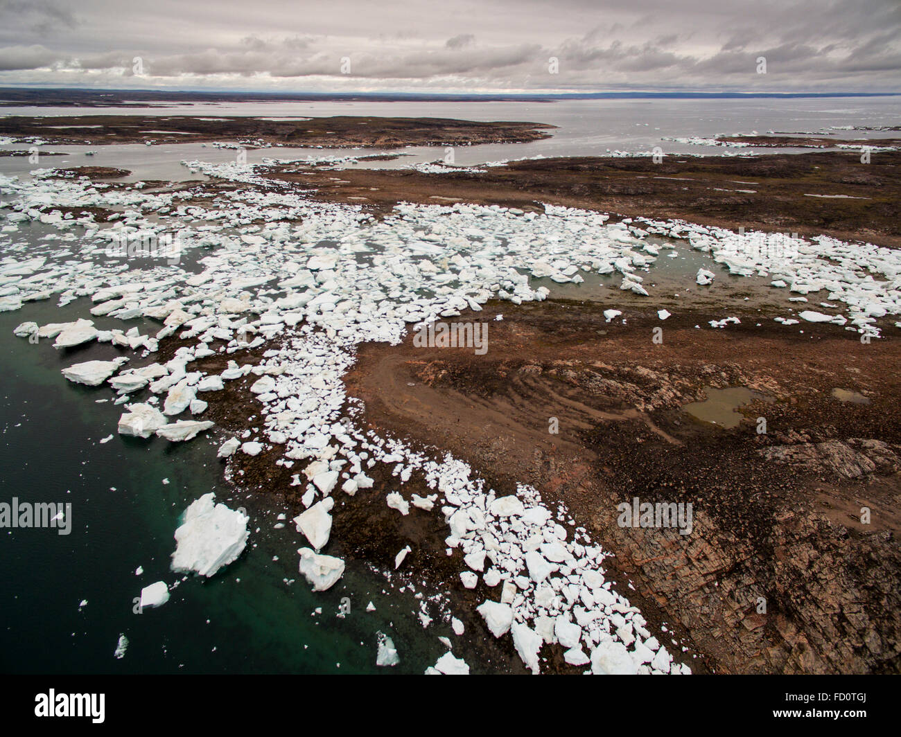 Aerial view with coast in the bay of islands hi-res stock photography ...