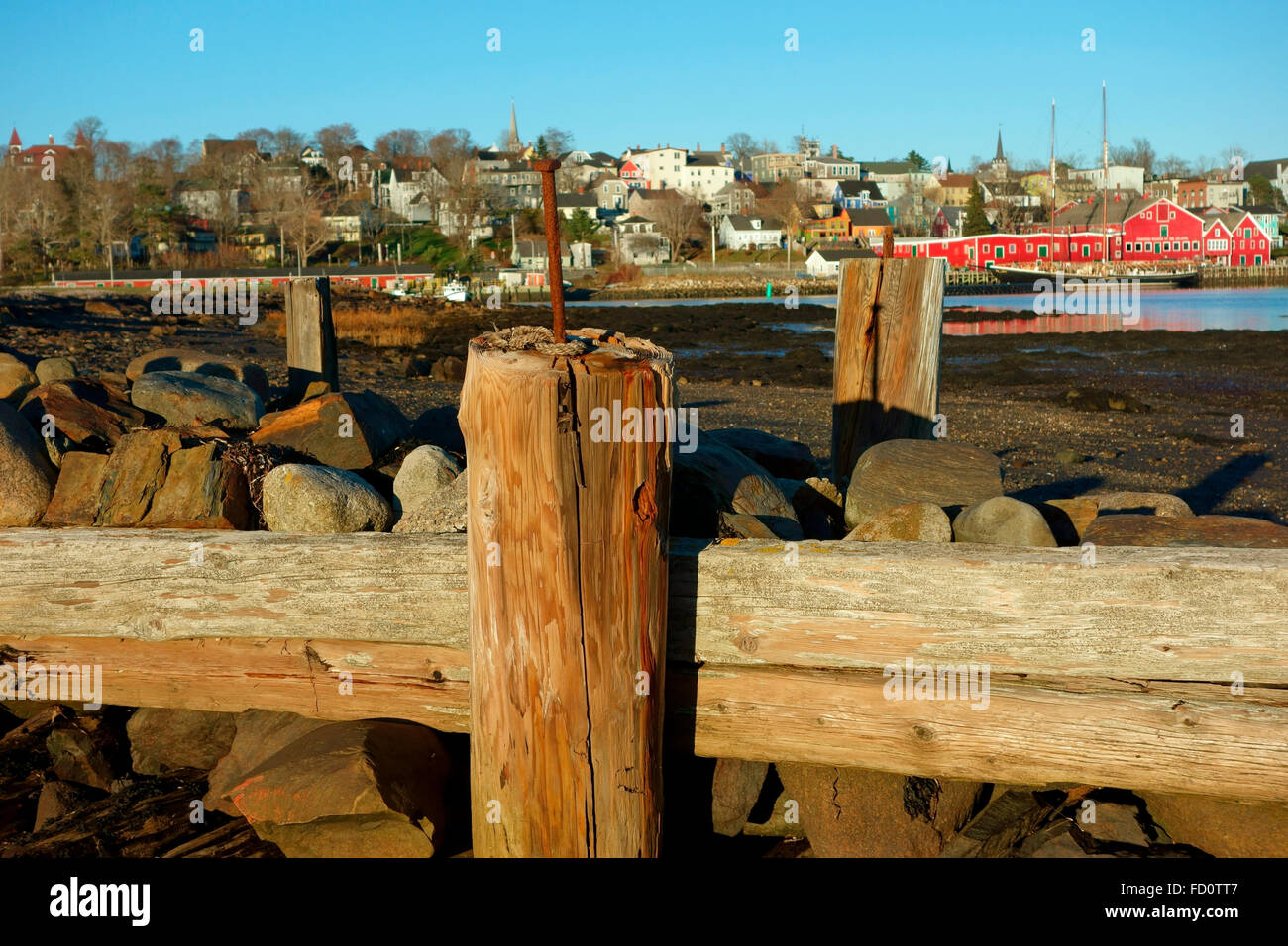 Old wharves at Lunenburg, Nova Scotia, Canada Stock Photo - Alamy