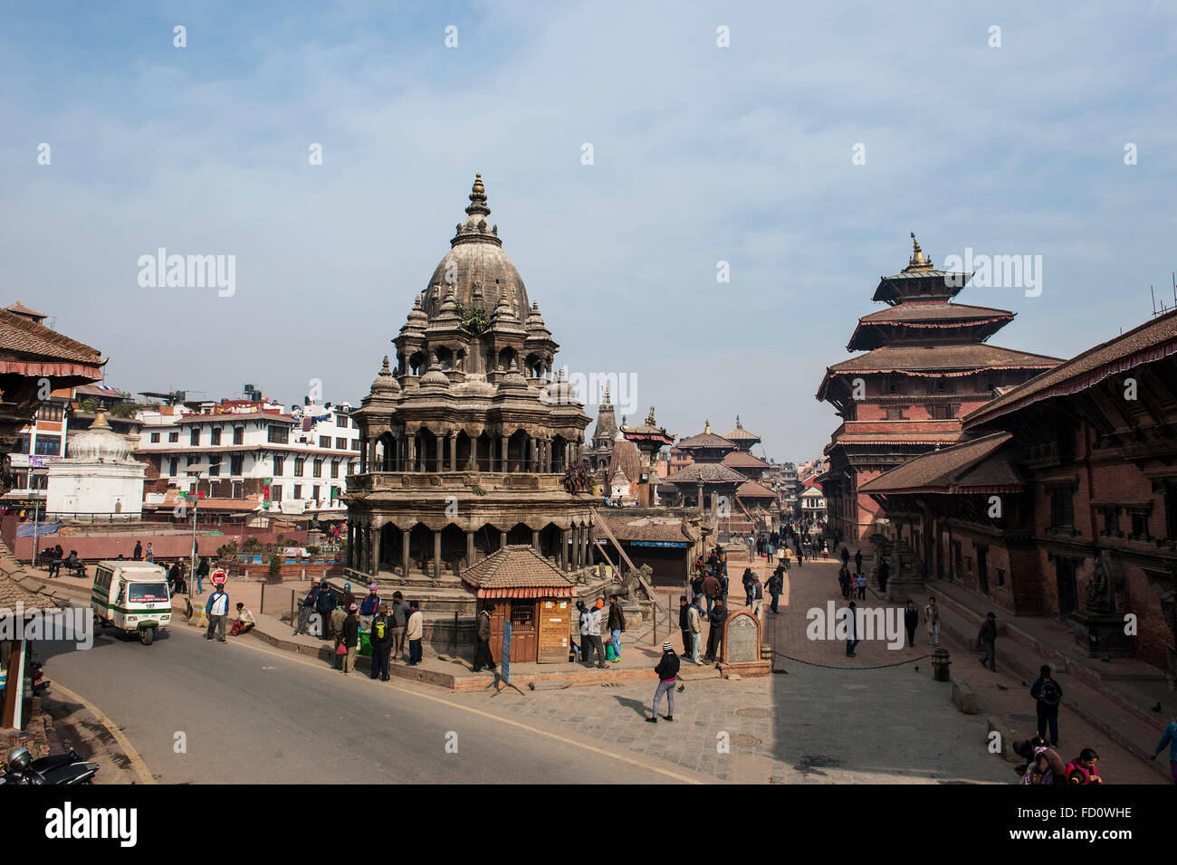 Nepal, Patan, temple square Stock Photo - Alamy