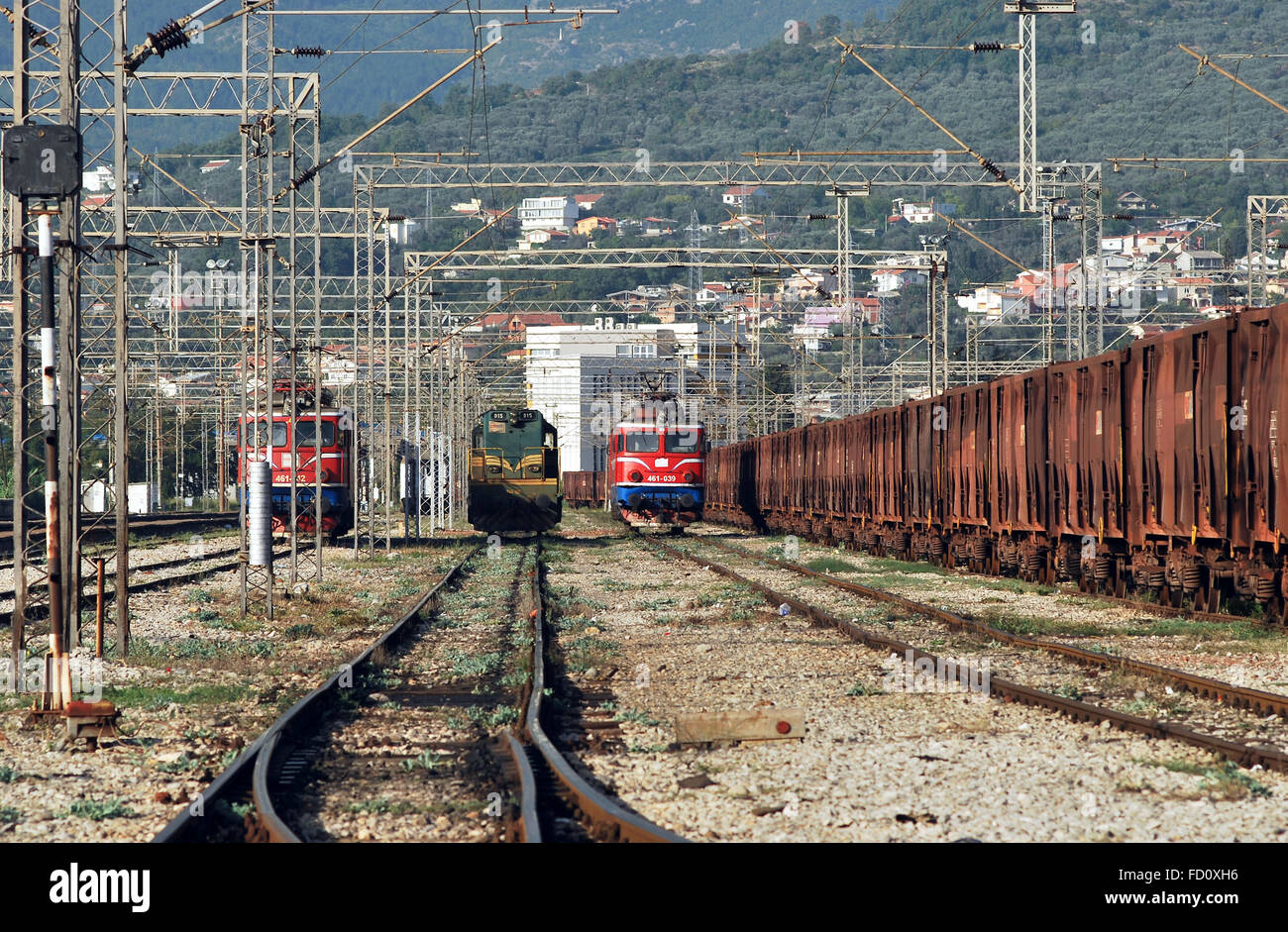 Railway stop (Bar city of Montenegro Stock Photo - Alamy