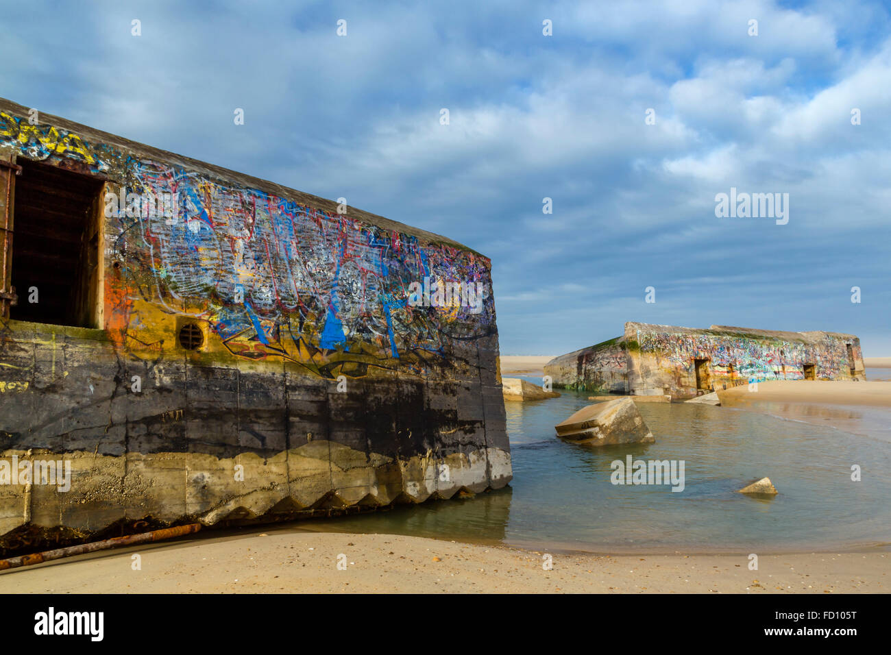 The Atlantic wall, Lege Cap Ferret, Bay of Arcachon, Gironde, France ...