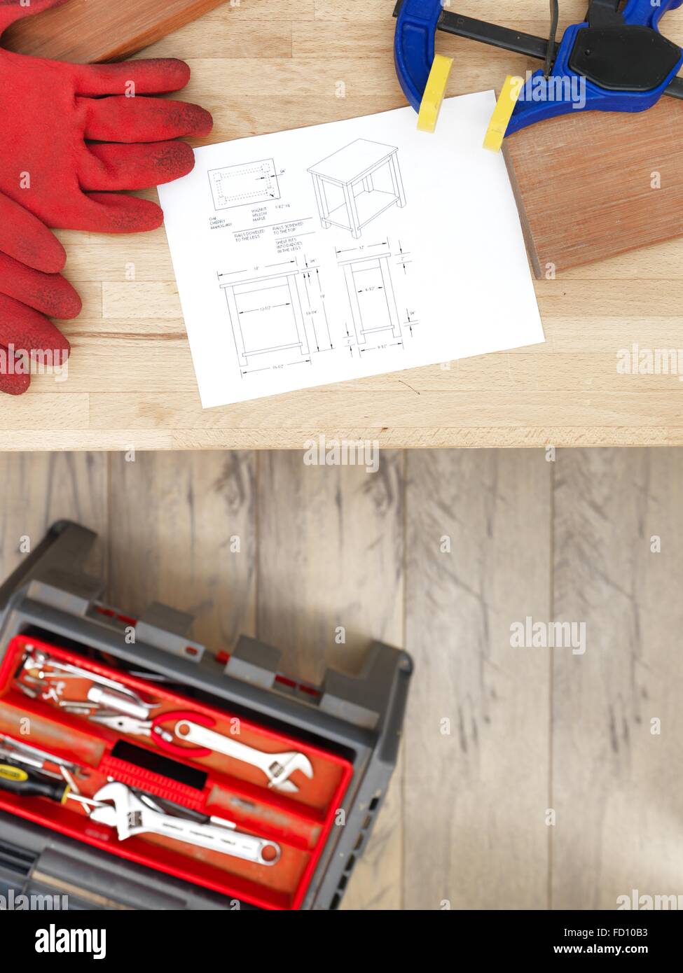 A studio photo of workshop tool bench Stock Photo - Alamy