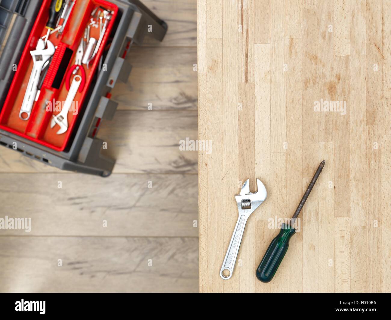 A studio photo of workshop tool bench Stock Photo - Alamy