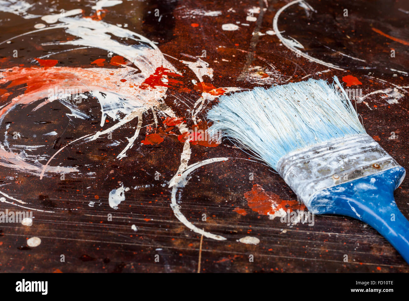 Testing of paints on the surface before the repair work Stock Photo - Alamy