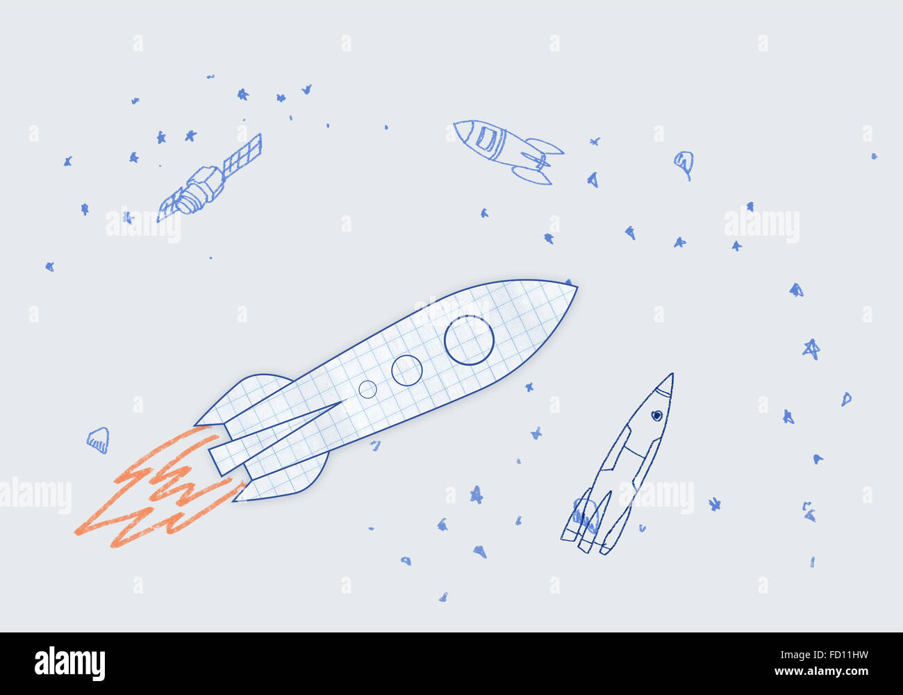 Rocket sketch black and hi-res stock photography and images - Alamy