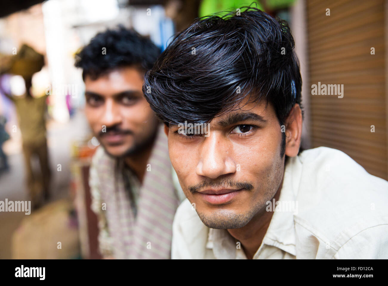 Local men in Old Delhi, New Delhi, India Stock Photo - Alamy