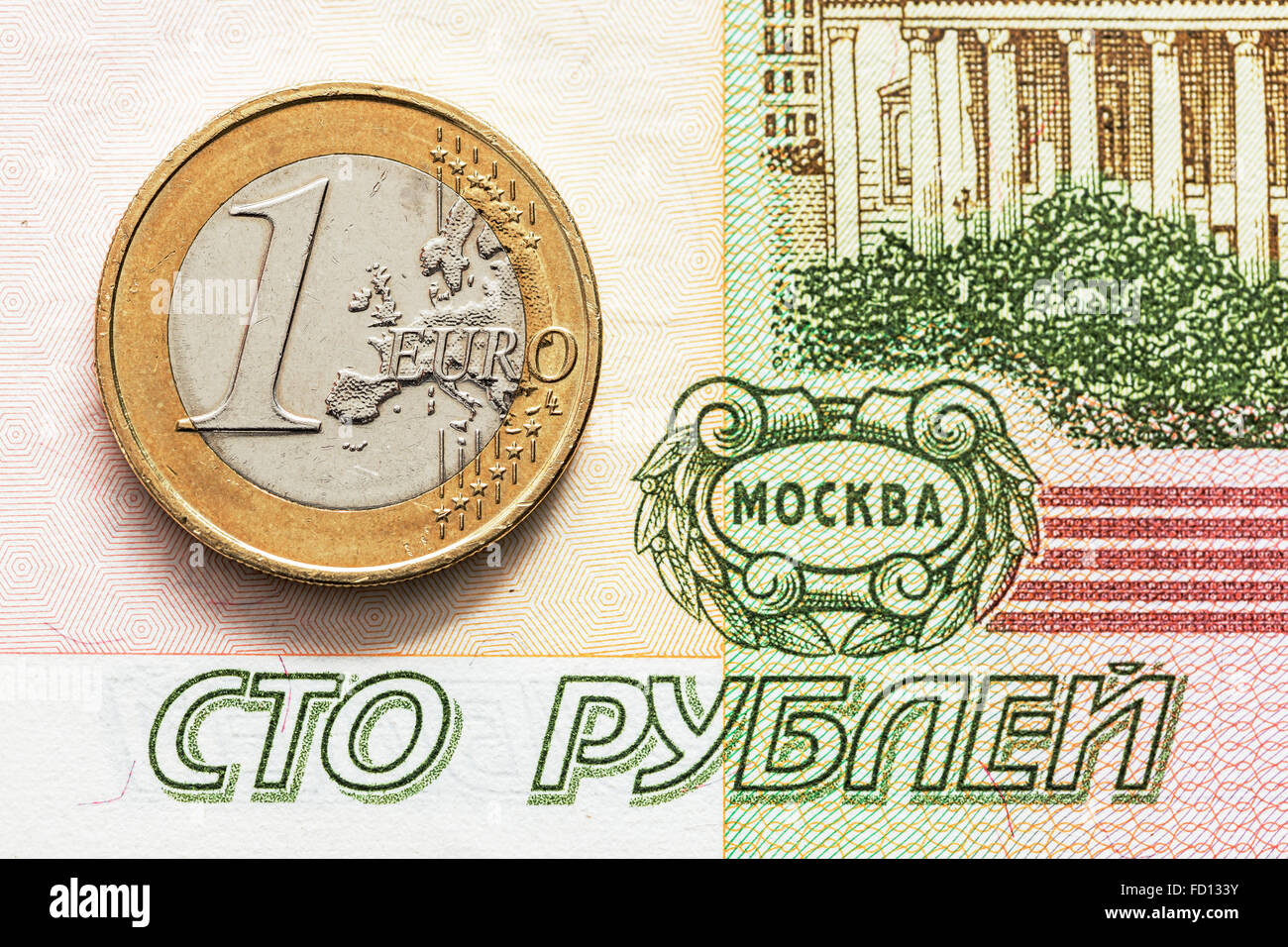 Expected exchange rate of the ruble to the euro Stock Photo - Alamy