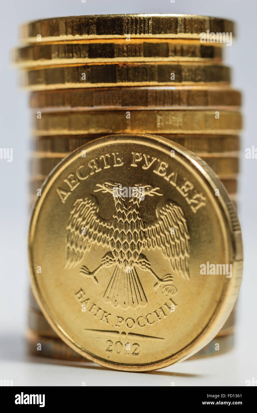 Russian metal coins Stock Photo - Alamy