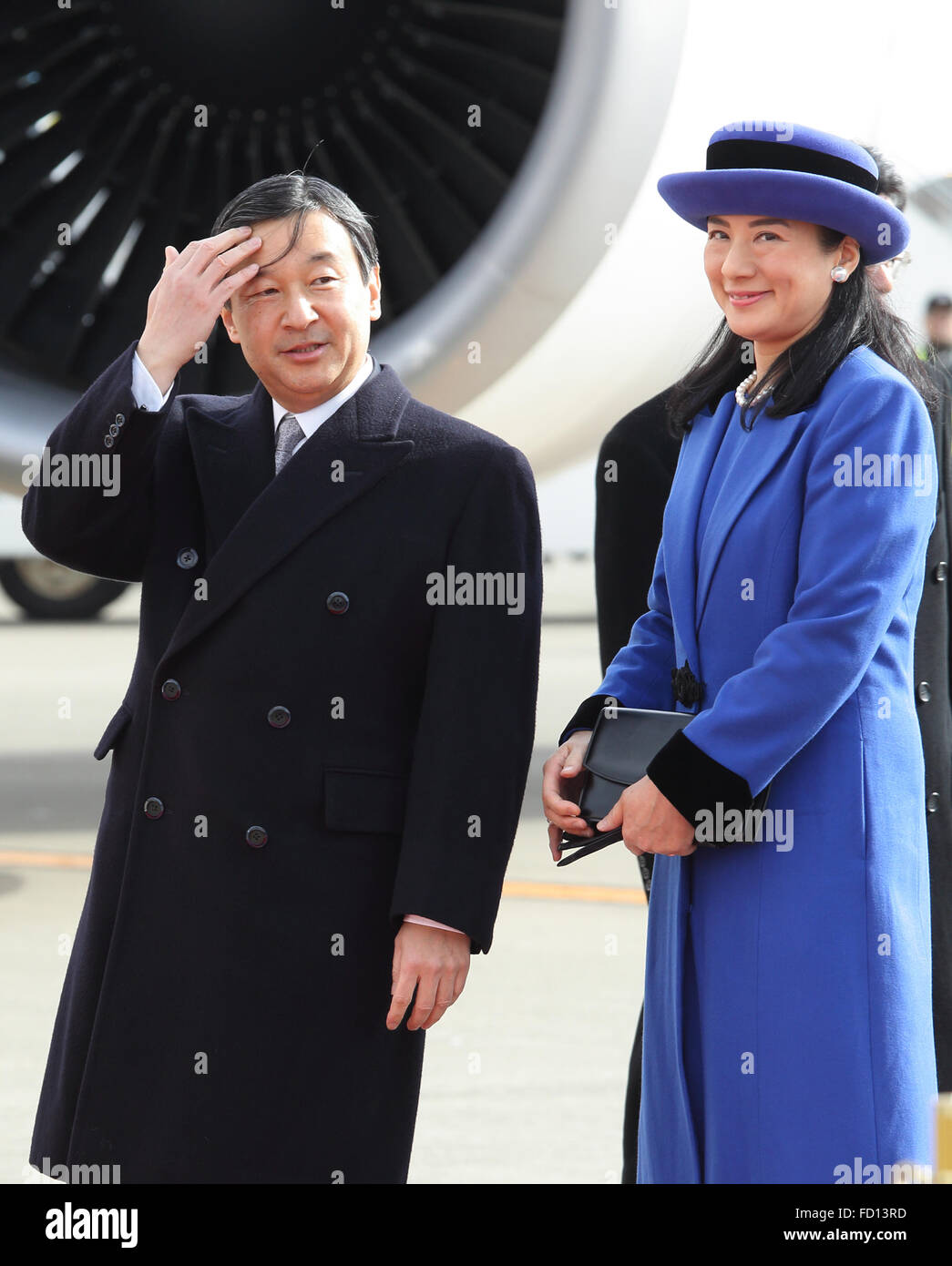 Crown Prince Naruhito and Crown Princess Masako attend a send off for ...