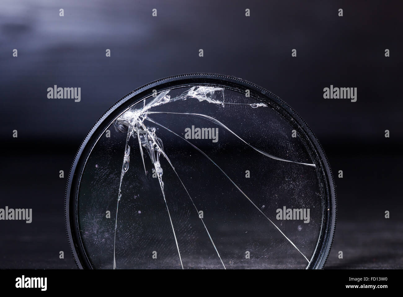 Broken glass, damaged equipment for photographing - the loss and ...