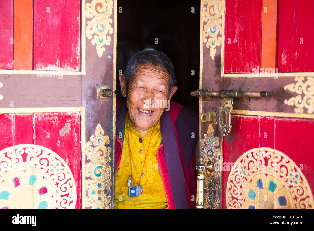 Monk at a monastery in the hills above Kathmandu, Nepal Stock Photo - Alamy