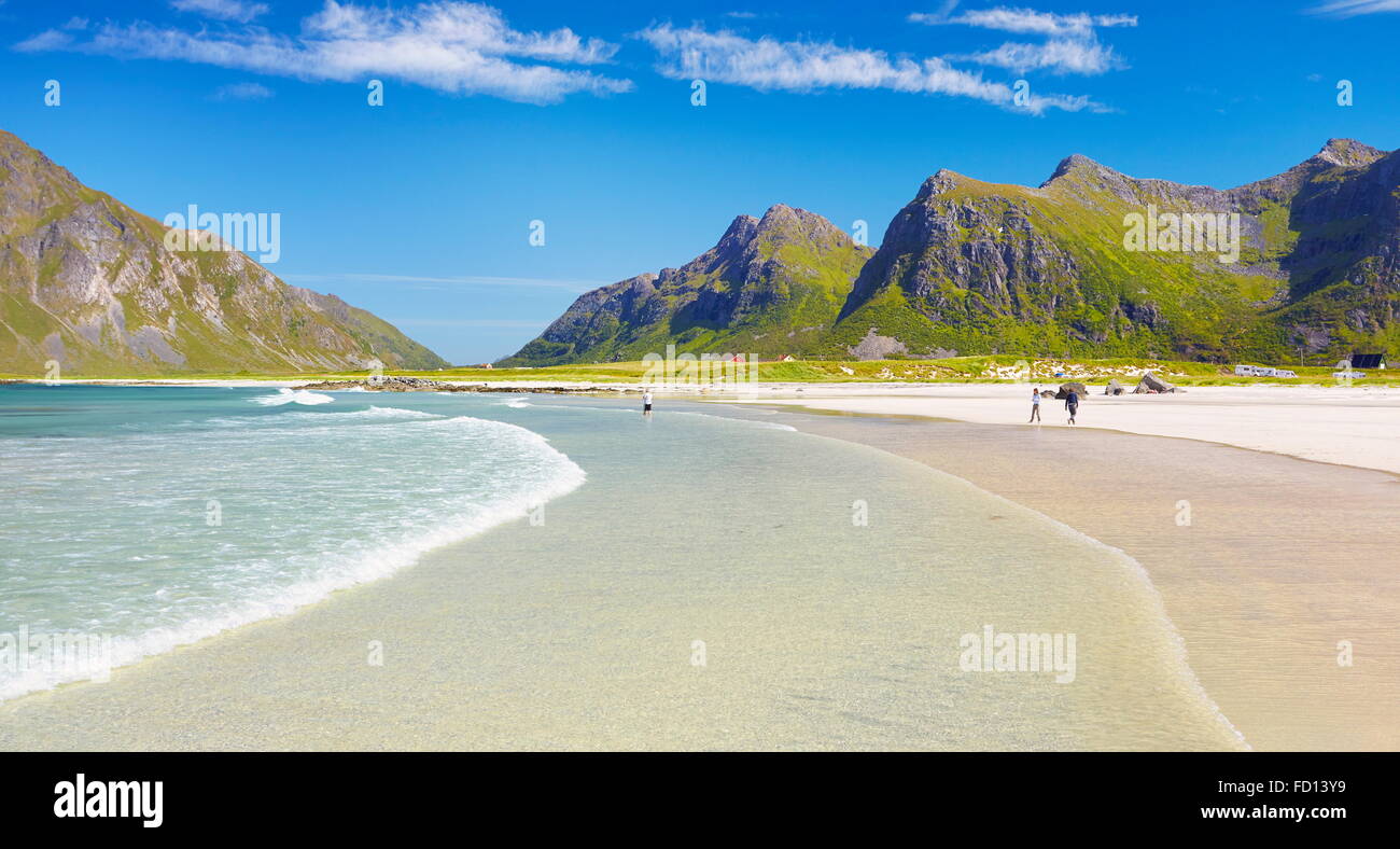 The beach at Flakstad, Lofoten Islands, Norway Stock Photo - Alamy