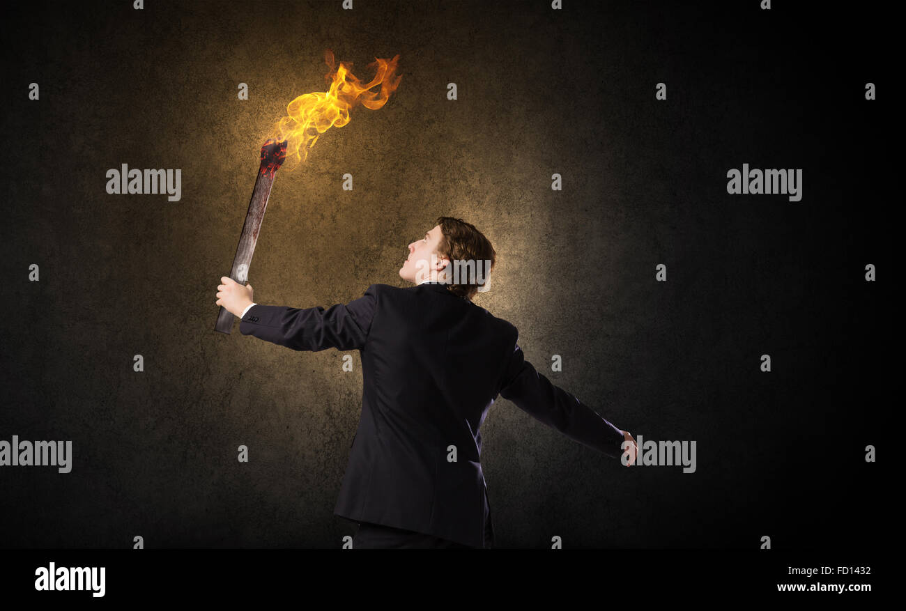 Burning torch hi-res stock photography and images - Alamy