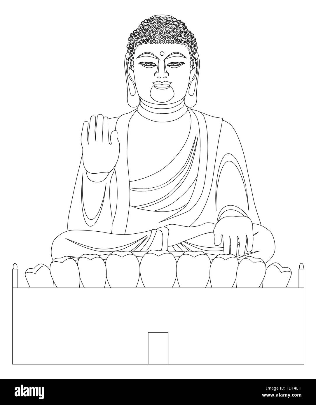 Buddha statue sitting position front hi-res stock photography and ...