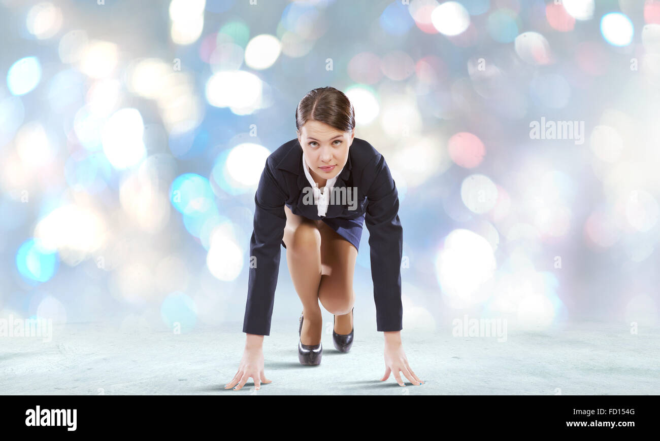 Determined young female sprinter hi-res stock photography and images ...