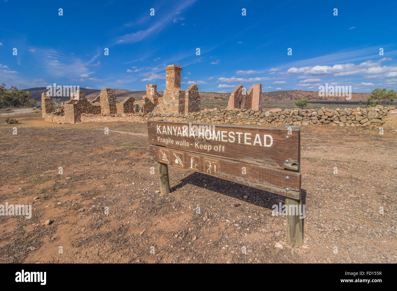 Outback South Australia old abandoned homestead in the Flinders Rangers ...
