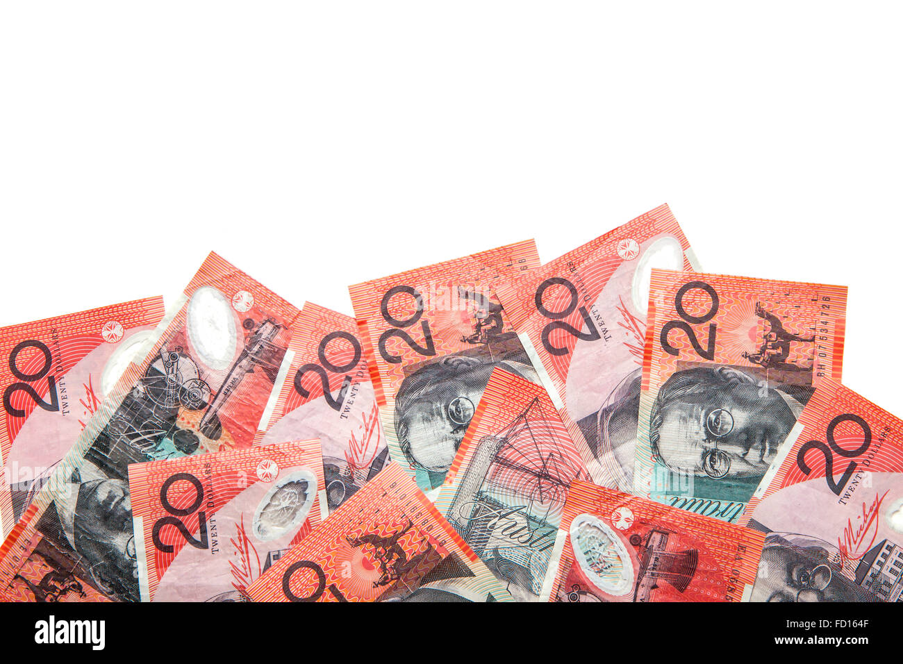 Close up pile australian money hi-res stock photography and images - Alamy