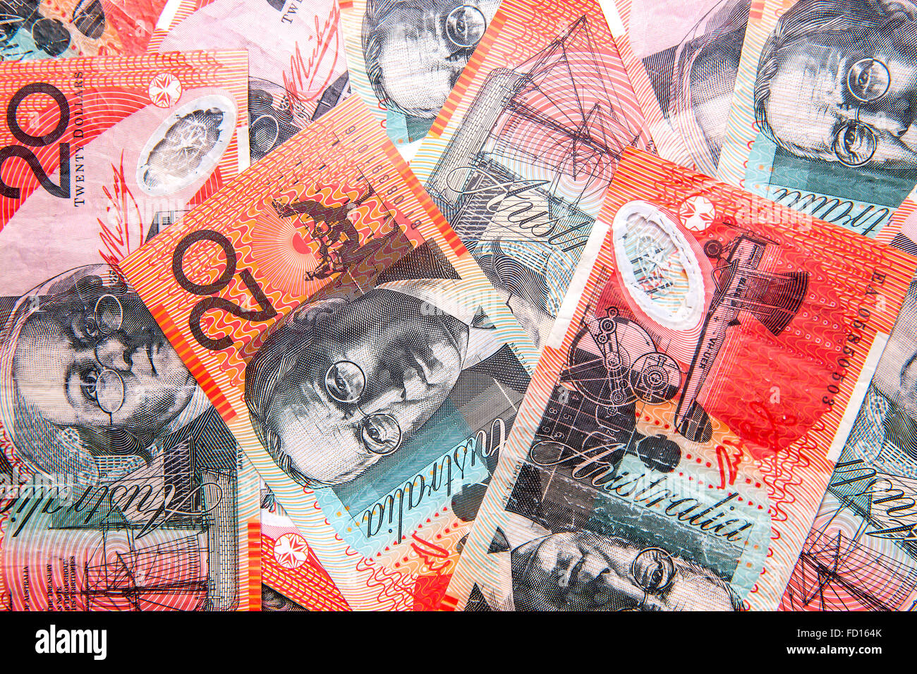 Australian Currency And Notes And Stack High Resolution Stock ...