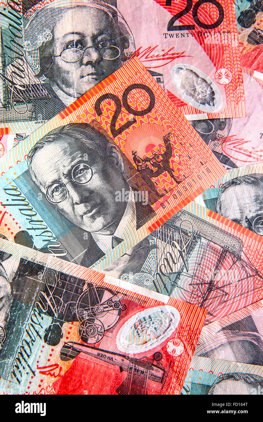 Australian Currency And Notes And Stack High Resolution Stock ...