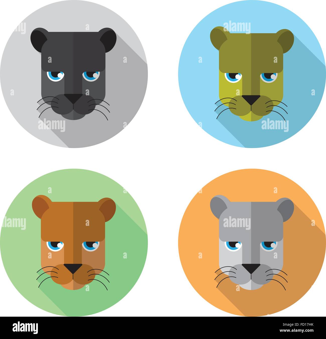 [EPS10] panther's head icons Stock Vector Image & Art - Alamy