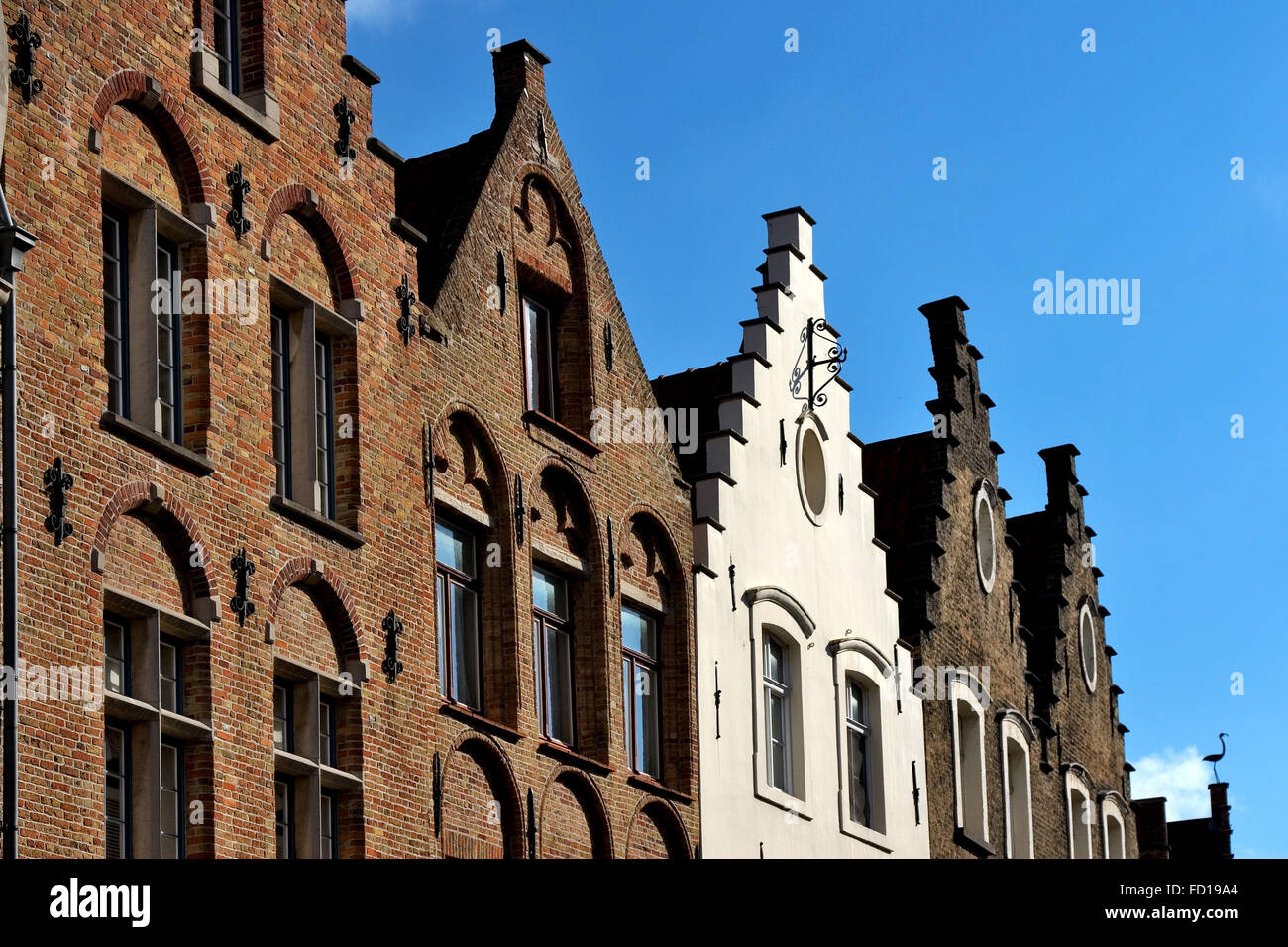 Facade of Flemish Houses in Brugge, Belgium Stock Photo - Alamy