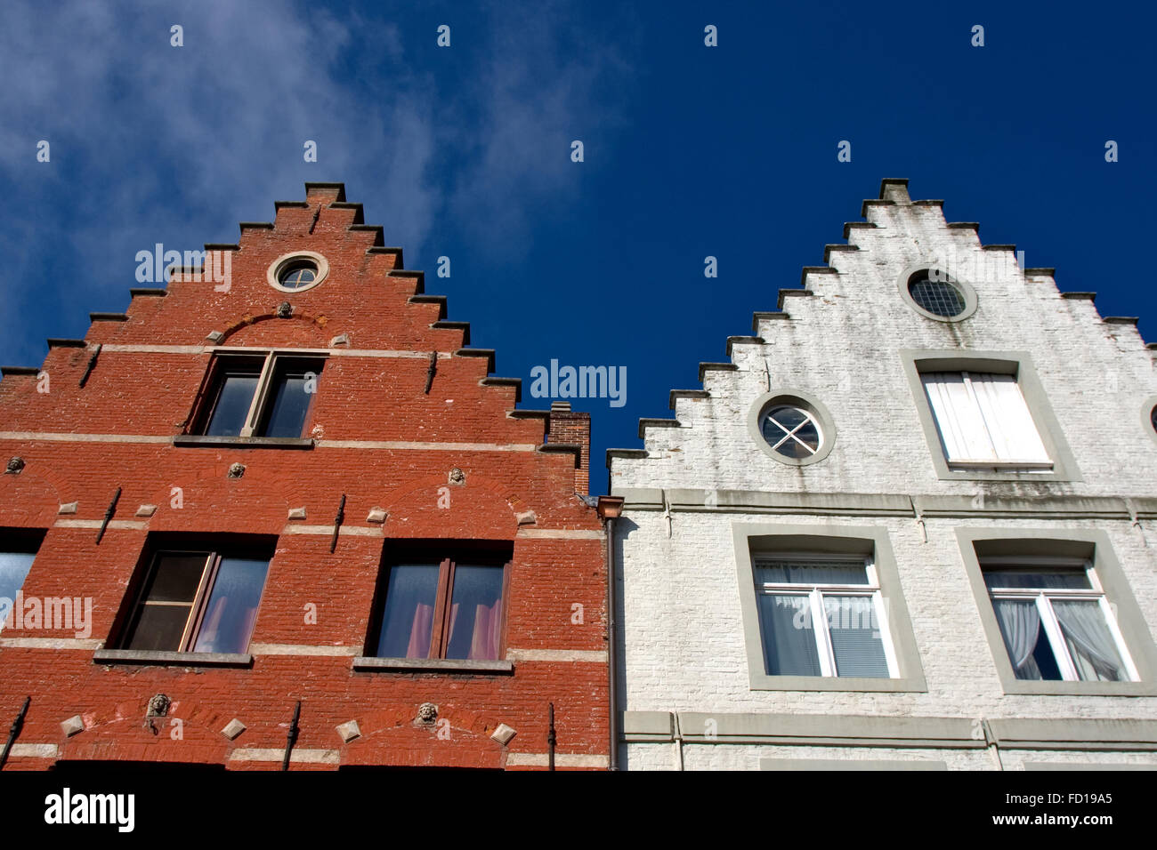 Facade of Flemish Houses in Brugge, Belgium Stock Photo - Alamy