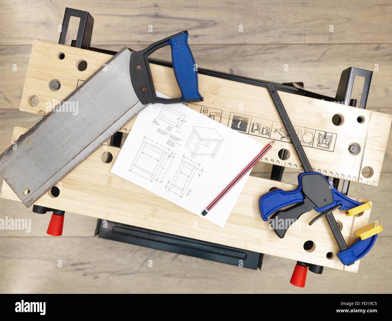 An industrial work bench Stock Photo - Alamy