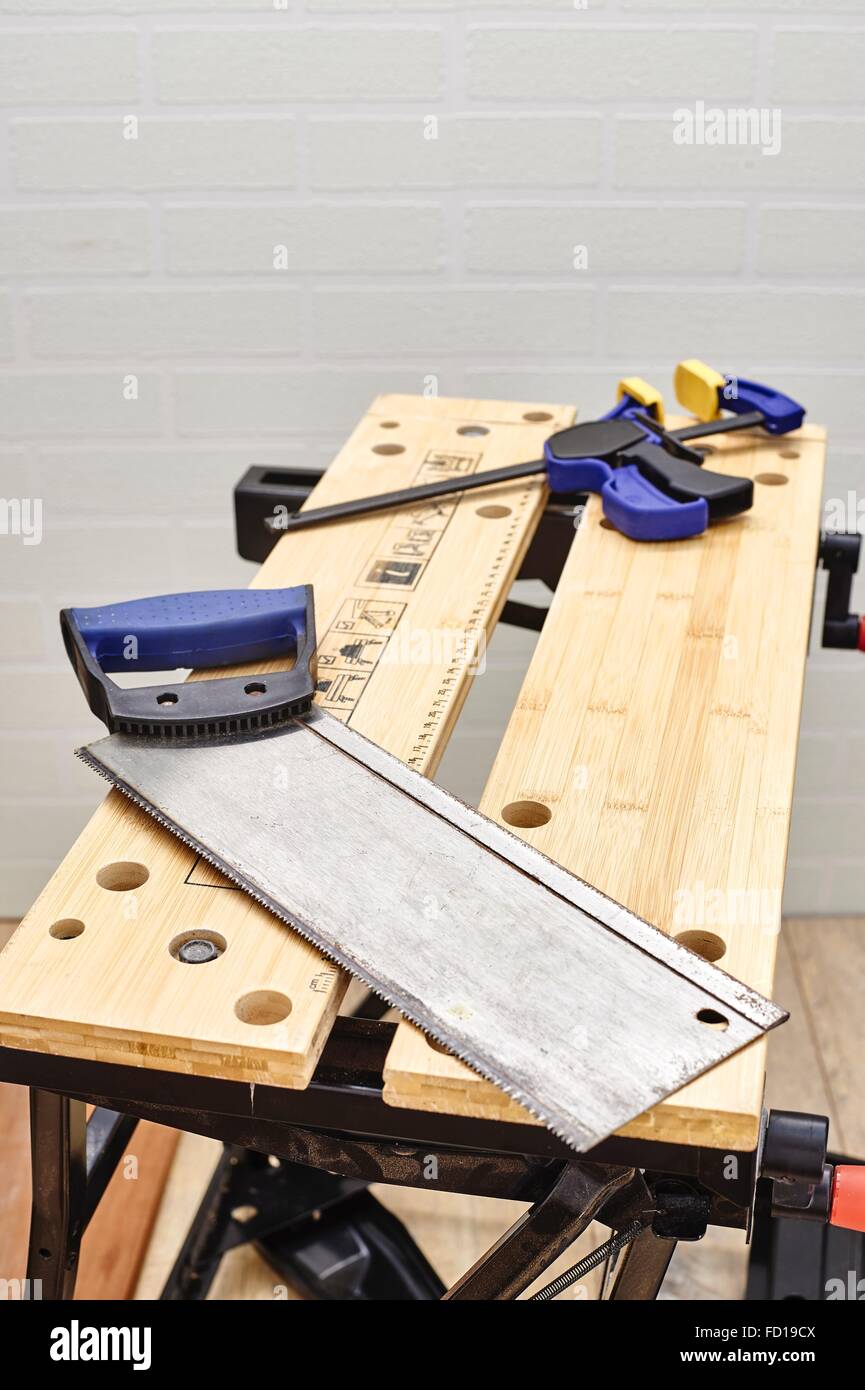 An industrial work bench Stock Photo - Alamy
