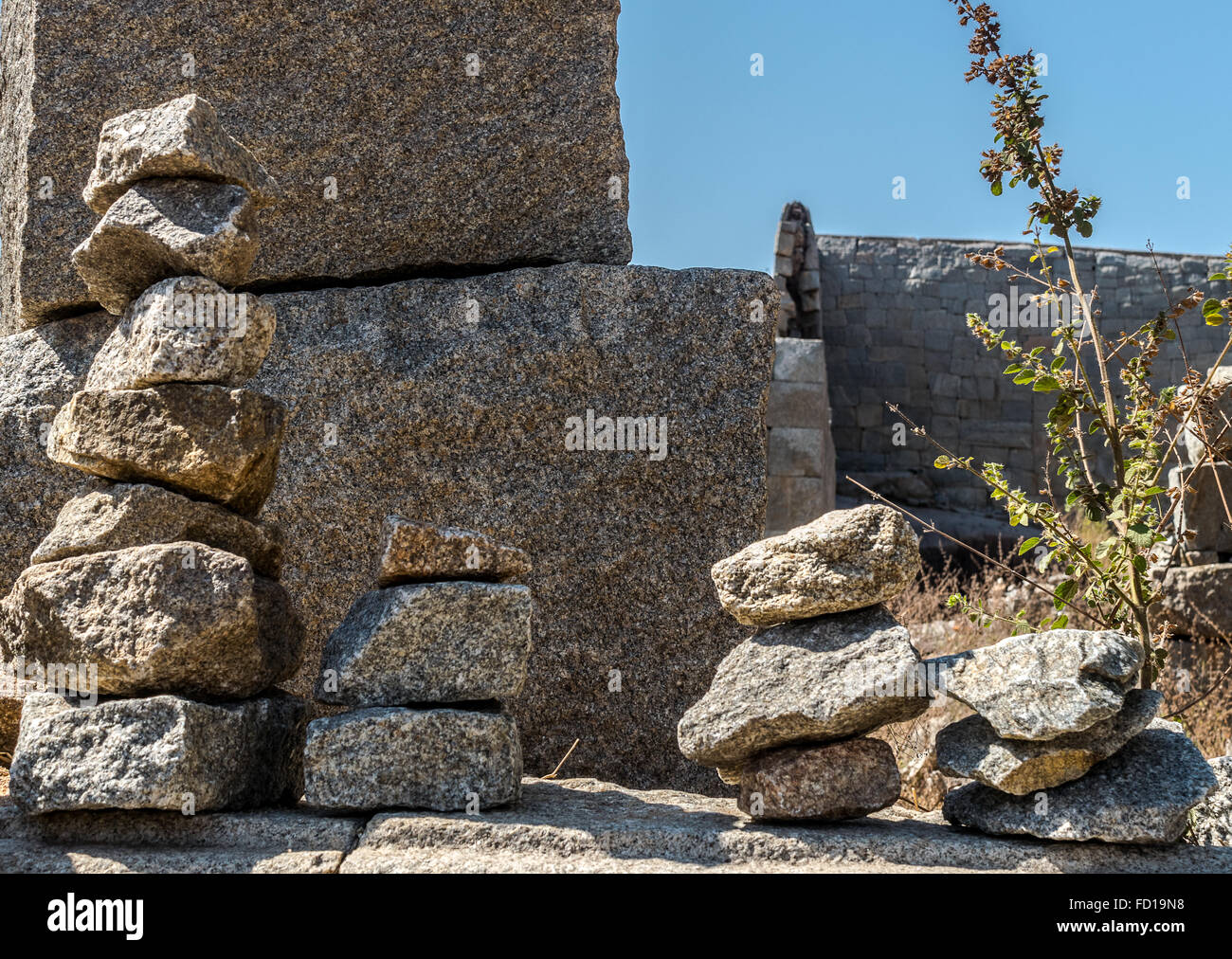 Stacked granite rocks Stock Photo - Alamy