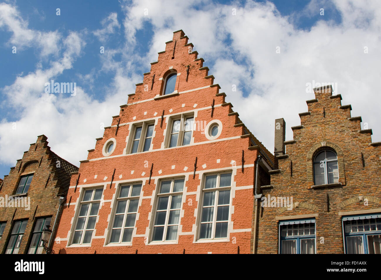 Facade of flemish houses in Brugge, Belgium Stock Photo - Alamy