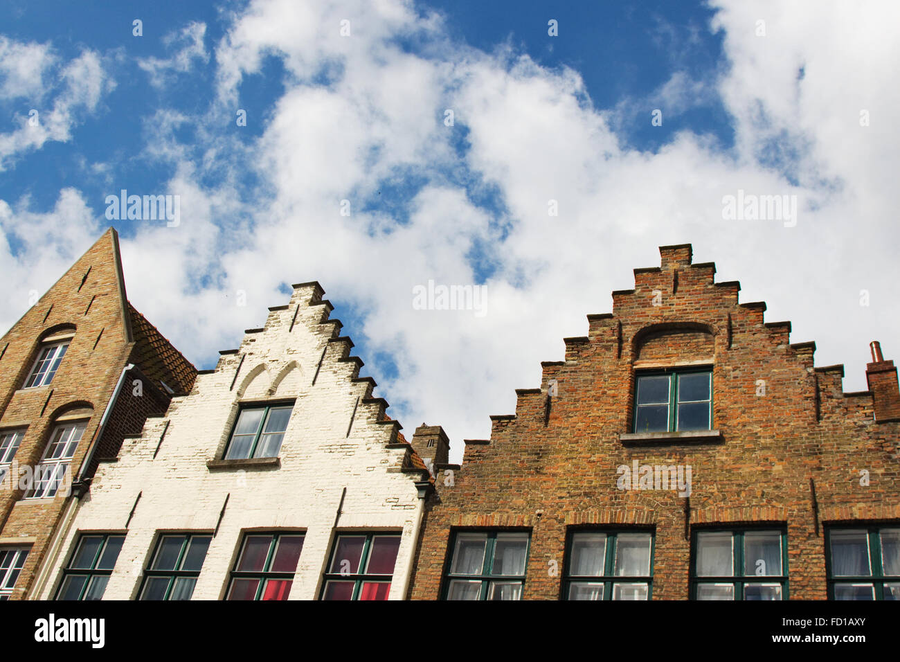 Facade of Flemish Houses in Brugge, Belgium Stock Photo - Alamy