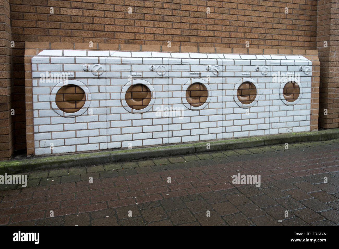 Filton Laundry Sculpture of washing machines by Sculptor Rodney Harris ...